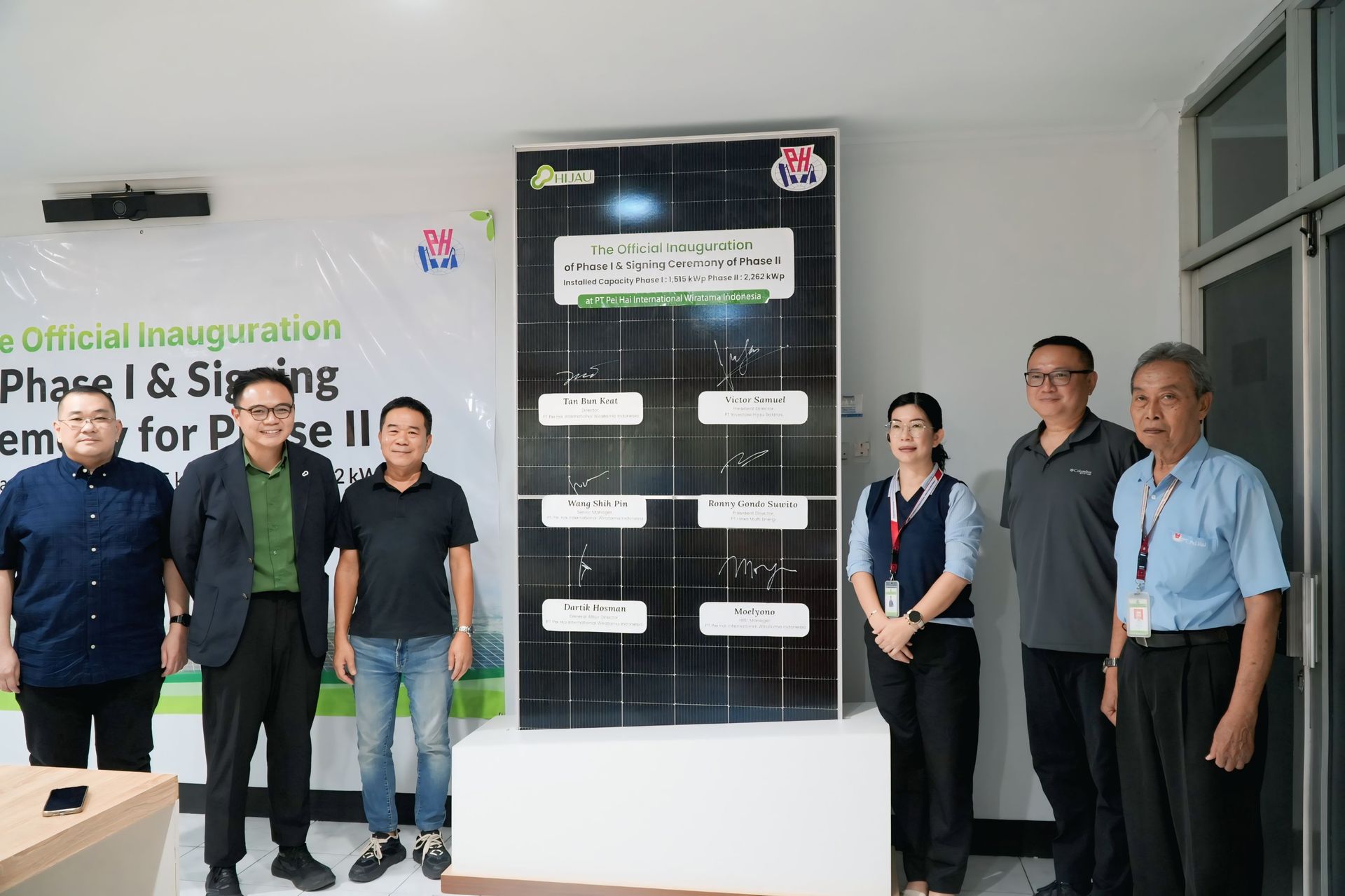 HIJAU and PT Pei Hai Inaugurate 1.515 kWp Rooftop Solar PV, Proceed ...